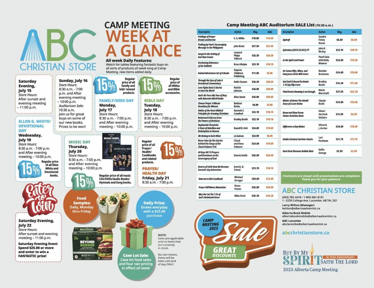 ABC Week At A Glance | Alberta Camp Meeting